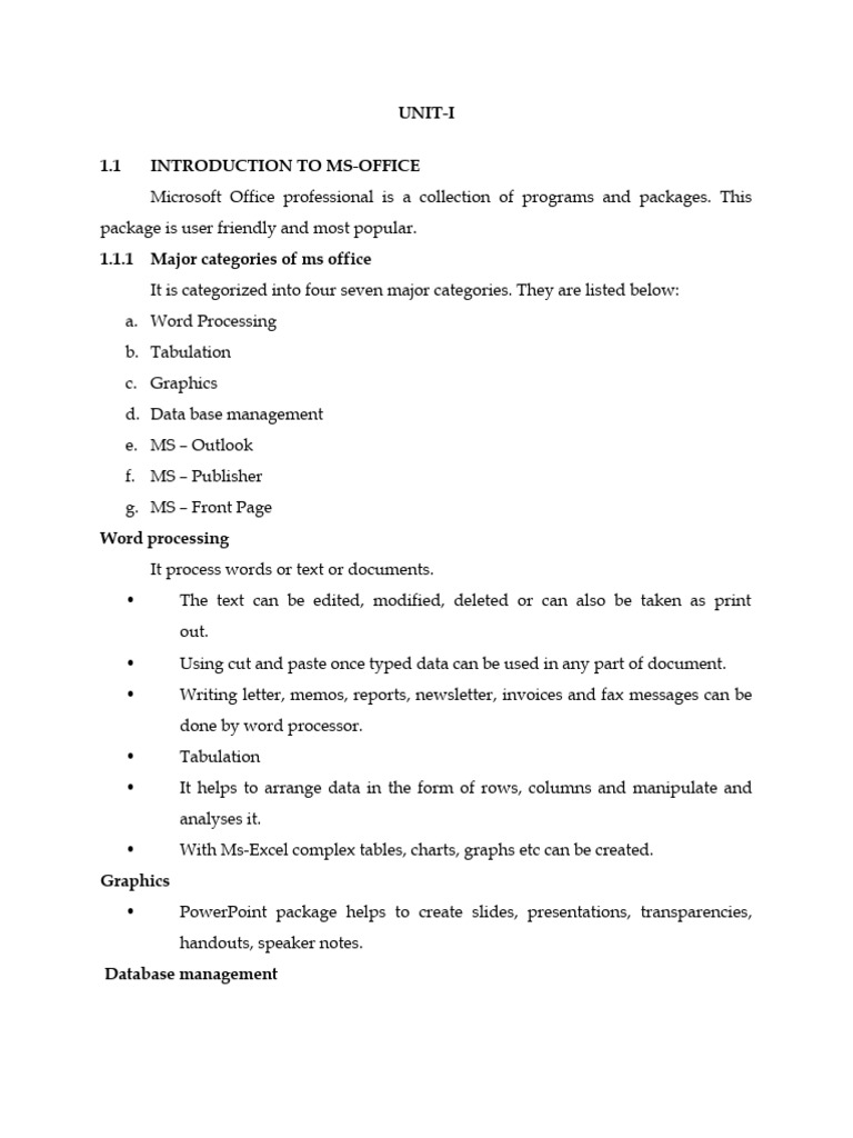 Unit I | PDF | Cursor (User Interface) | Menu (Computing)