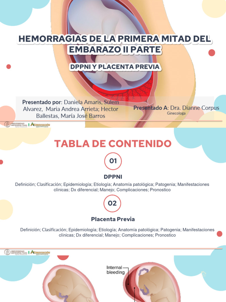 Hemorragia de La Primer Mitad Del Embarazo | PDF | El embarazo | Placenta