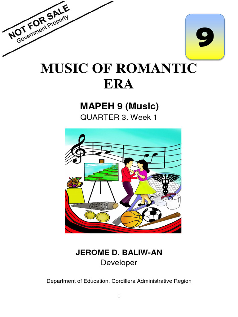 Music 9 q3 Mod-1 MusicofRomanticEra v4 | PDF | Robert Schumann | Frédéric Chopin