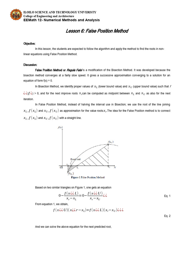 EEMath 12 Lesson 6 | PDF | Numerical Analysis | Algorithms And Data Structures