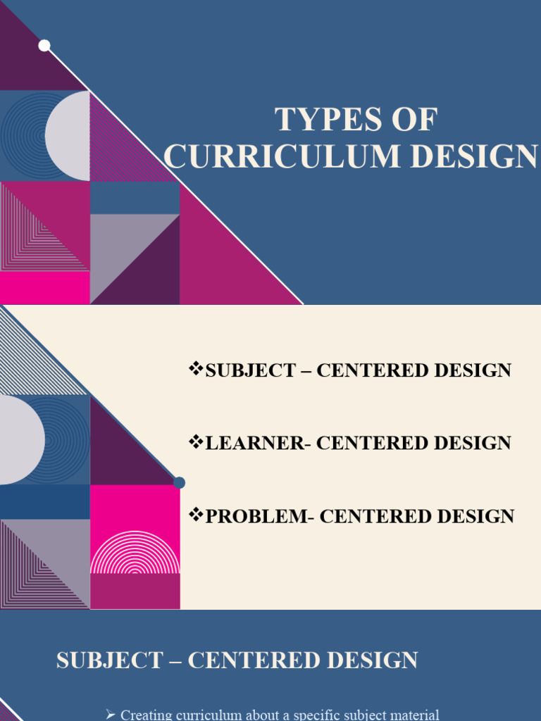 Types of Curriculum Design | PDF | Art | Self-Improvement