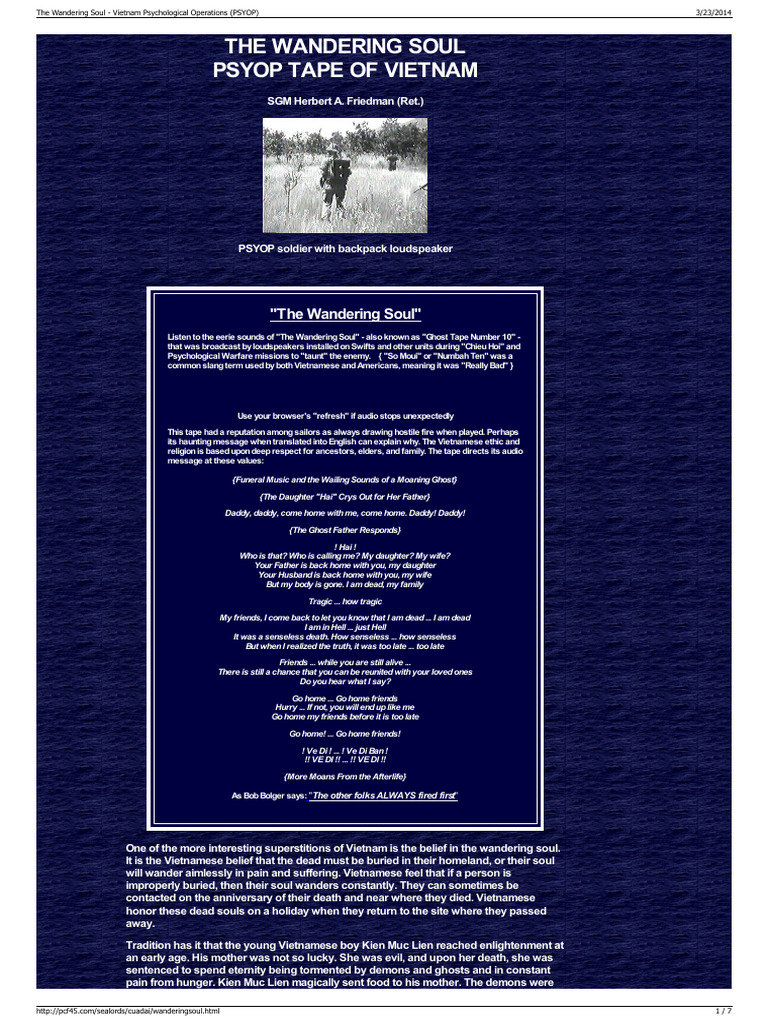 Wandering Souls Psyops | PDF | Military | Warfare