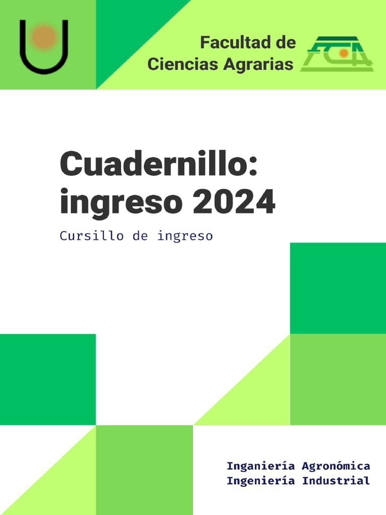 Cursillo Ingreso UNNE 2024 | PDF | Química | Compuestos químicos