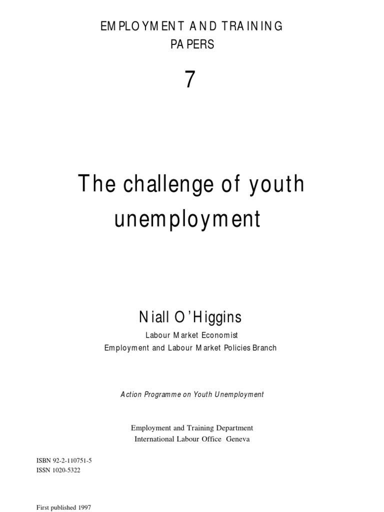 The Challenge of Youth Unemployment: Niall O'Higgins | PDF | Unemployment | Social Science