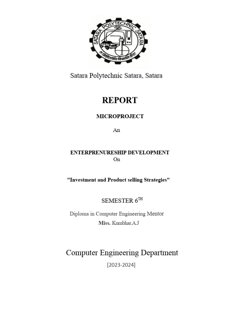 Ajp Microproject Report | PDF | Investing | Marketing