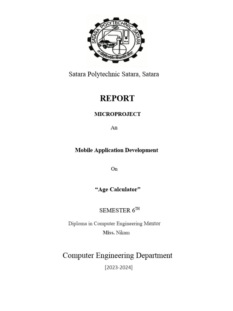 MAD Microproject Report | PDF | Android (Operating System) | Application Software