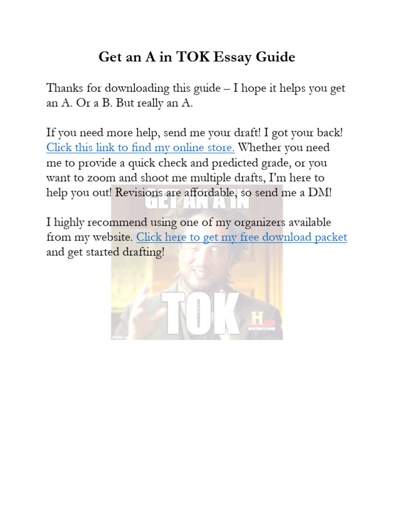 A Guide to Achieving an A in TOK | PDF | Knowledge | Cognition