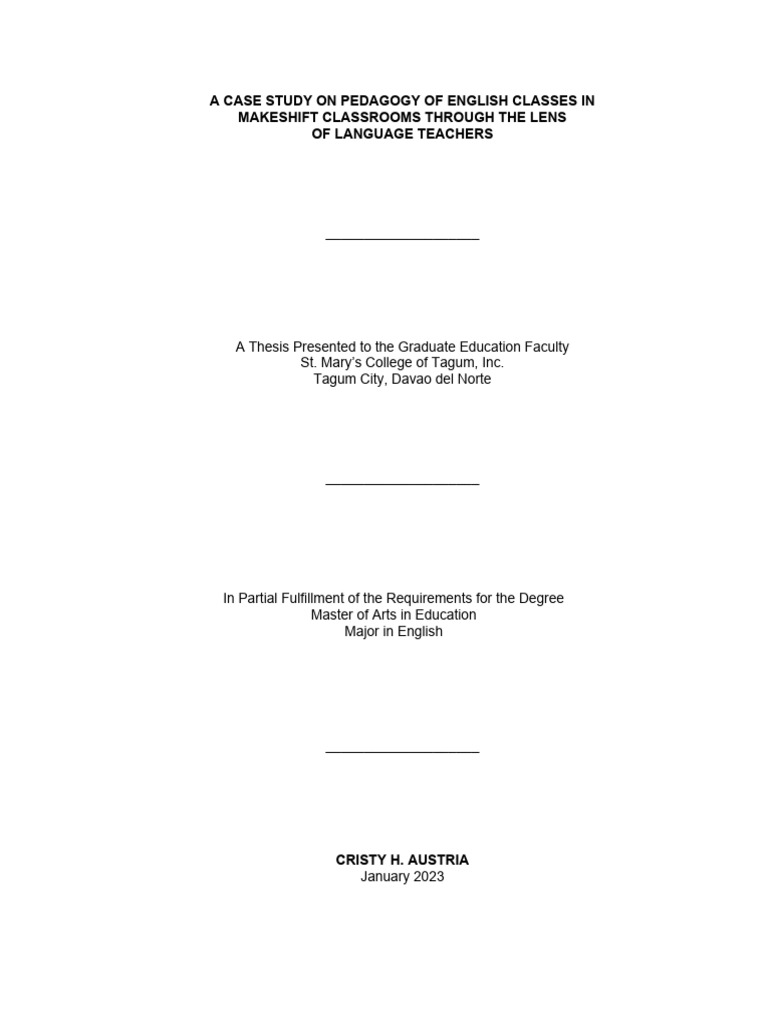 Pedagogy in Makeshift English Classrooms | PDF | Learning | Pedagogy