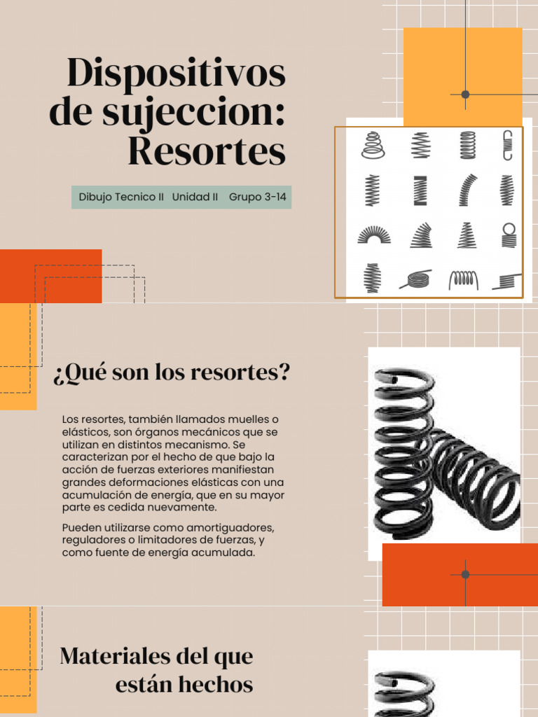Tipos y Usos de Resortes Mecánicos | PDF | Ingeniería mecánica