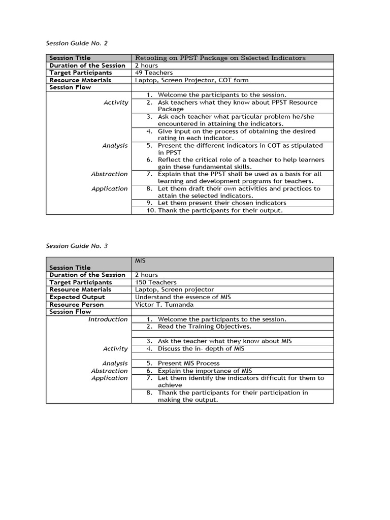 Session Guide Soten and Tumanda | PDF | Behavior Modification | Cognition