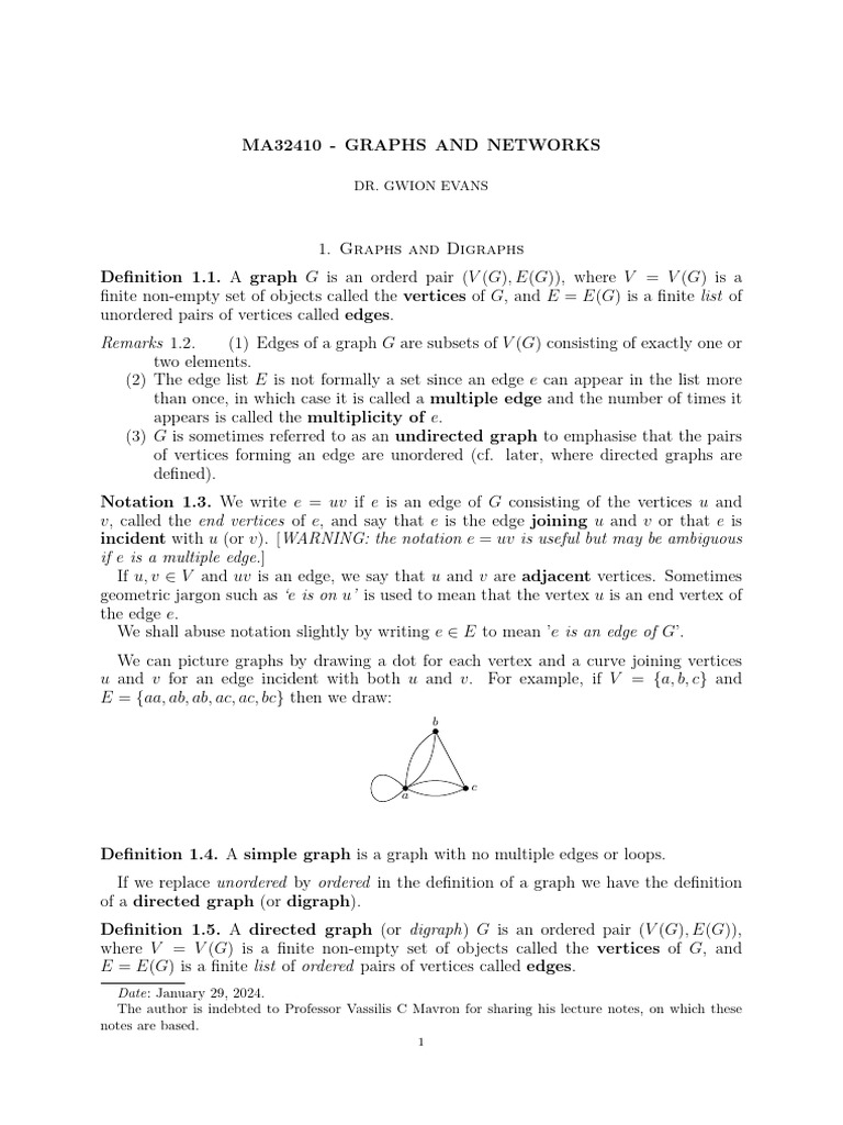 Module Notes | PDF | Vertex (Graph Theory) | Graph Theory