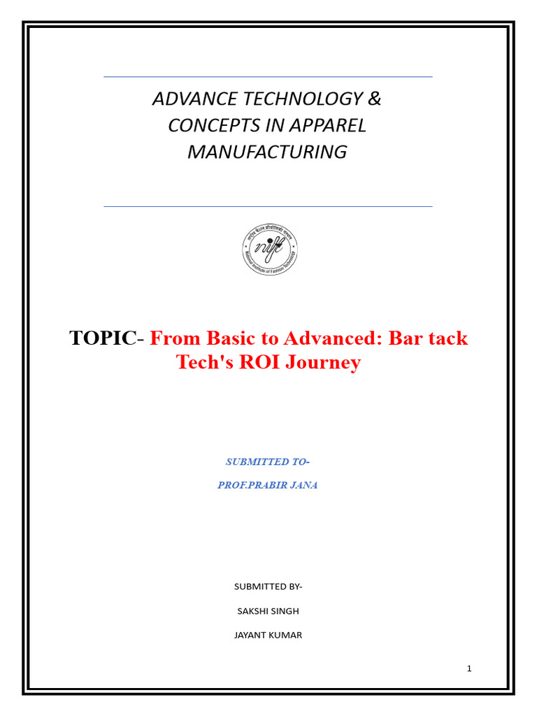 DIFFERENT LEVELS OF Bartack IN TEXTILE INDUSTRY AND IT | PDF | Sewing ...