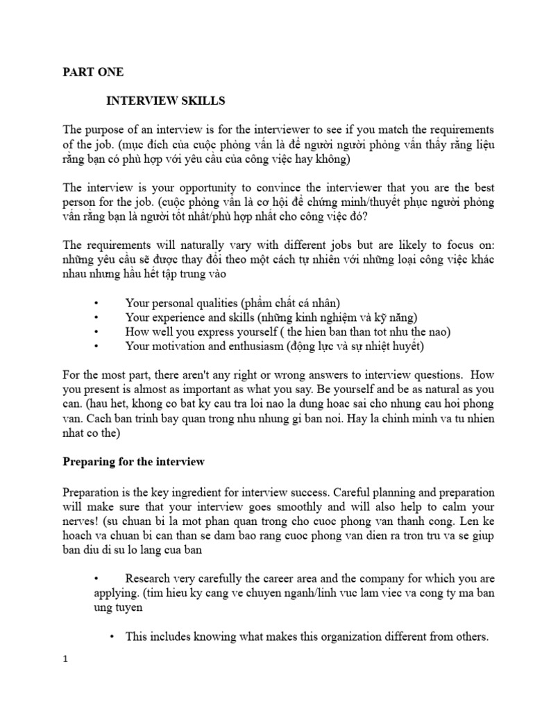 Job Interview | PDF