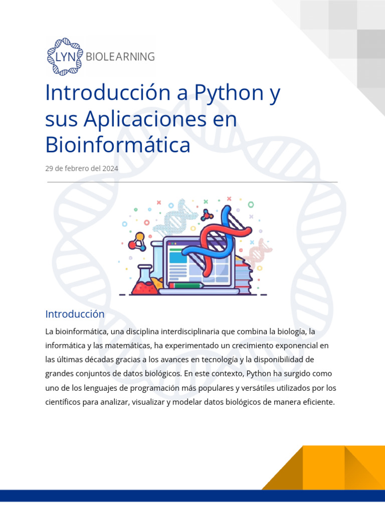Introducción A Python y Sus Aplicaciones en Bioinformática | PDF ...