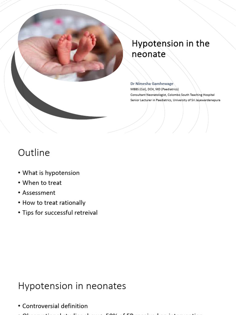 Hypotension in The Preterm Infant | PDF | Cardiovascular Physiology ...