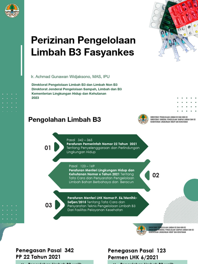 Panduan Pengelolaan Limbah B3 Kesehatan | PDF