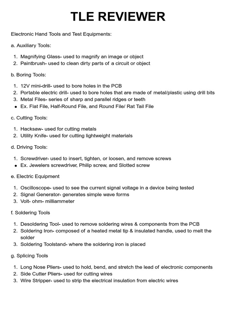 TLE REVIEWER (3rd Quarter) | PDF