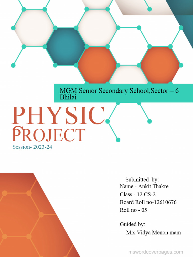Physics Assignment Cover Page 4 | PDF
