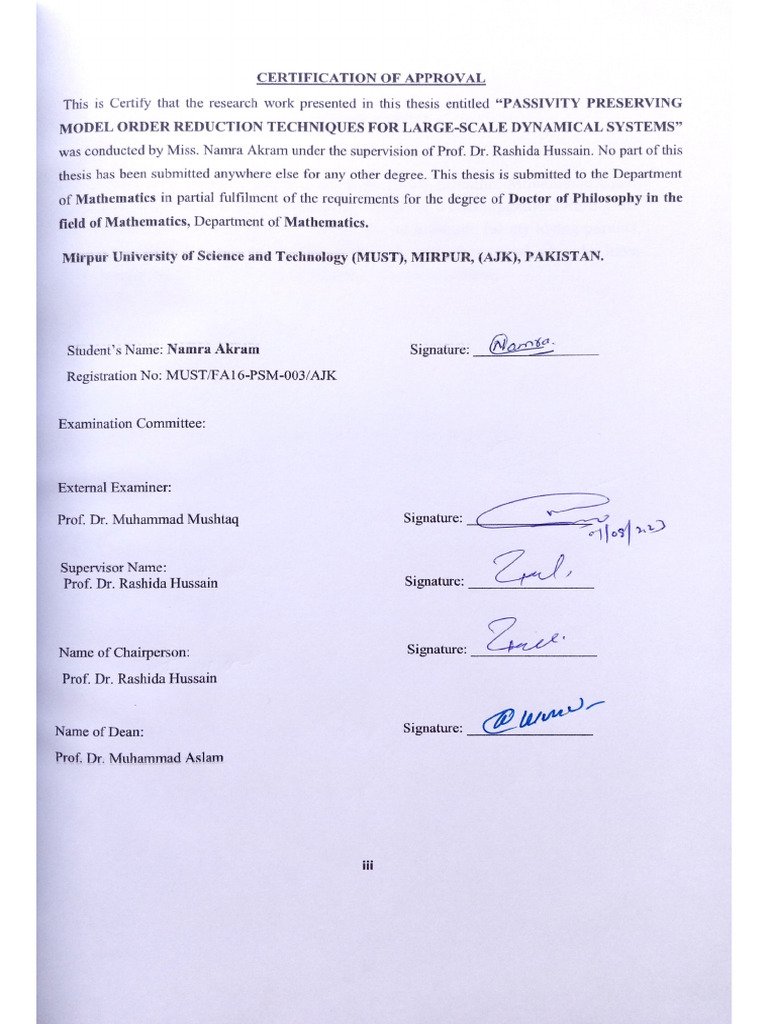 Certification of Approval | PDF