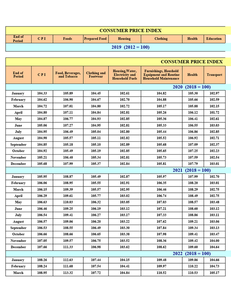 06 ConsumerPriceIndicies | PDF | Consumer Price Index | Economies