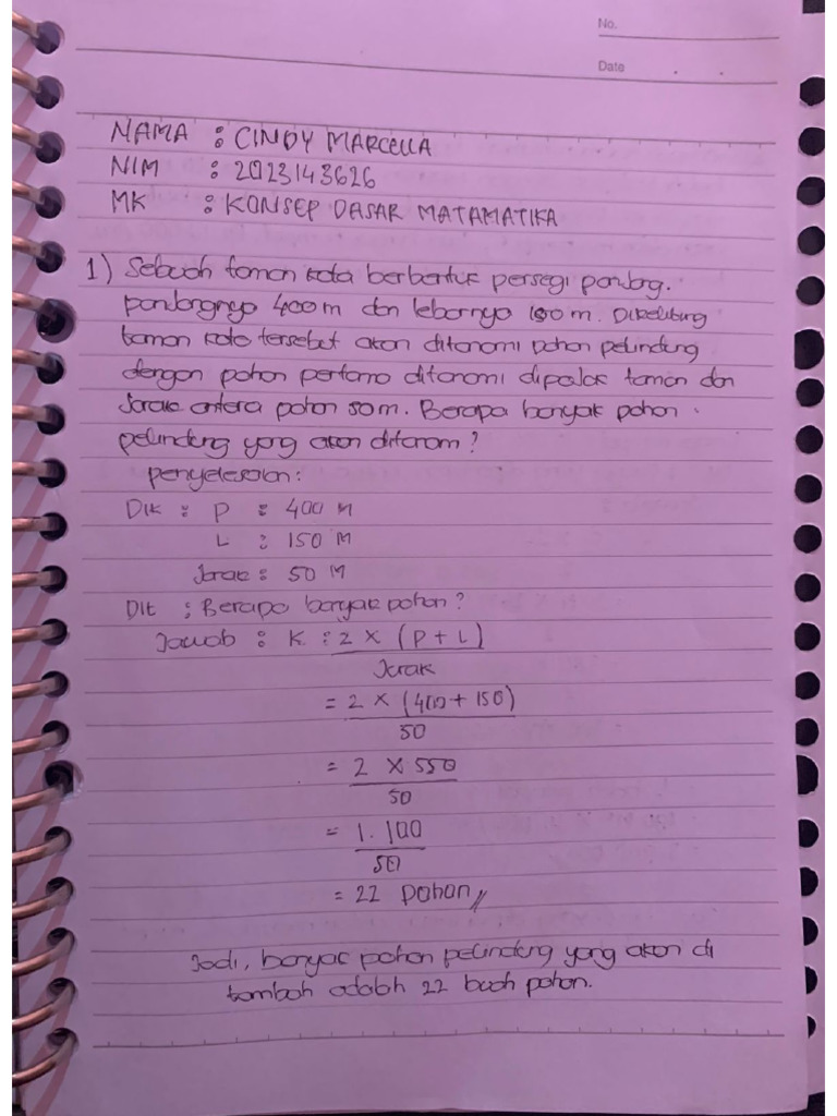 Chindy Marsella K. MTK Dasar 1Q | PDF