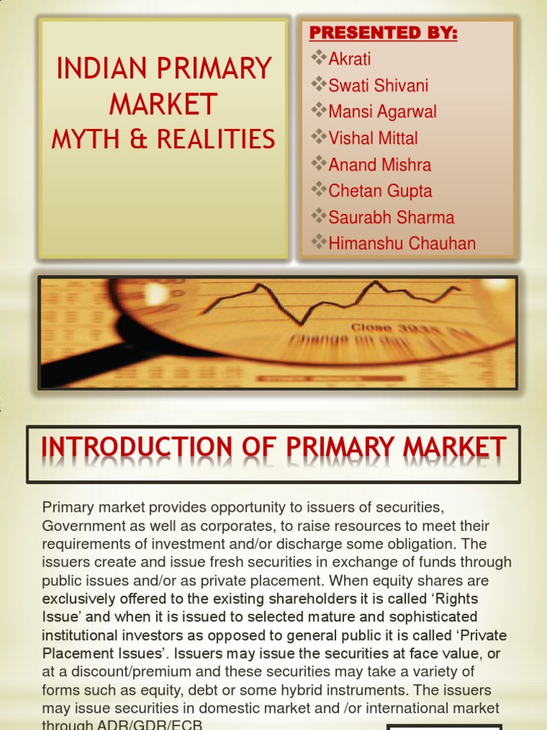 Primary Market | PDF | Initial Public Offering | Securities (Finance)