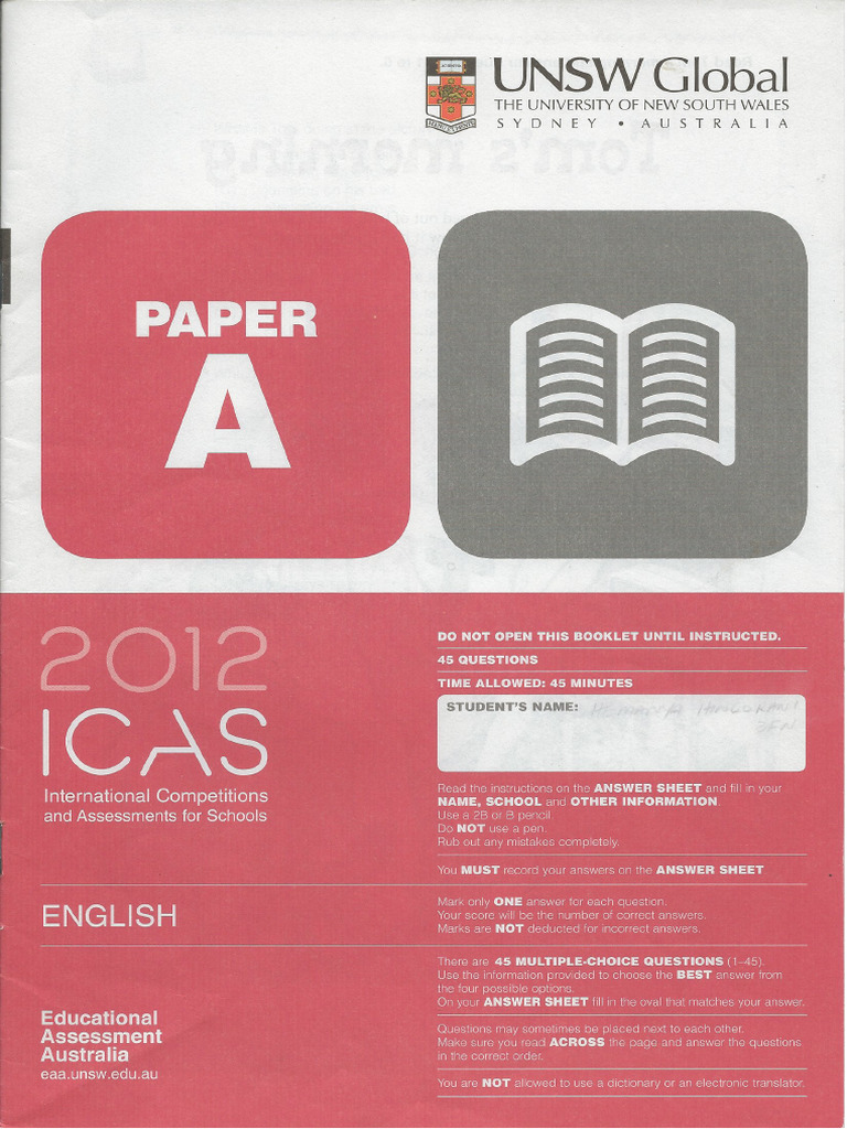 2012 Eng Paper A | PDF