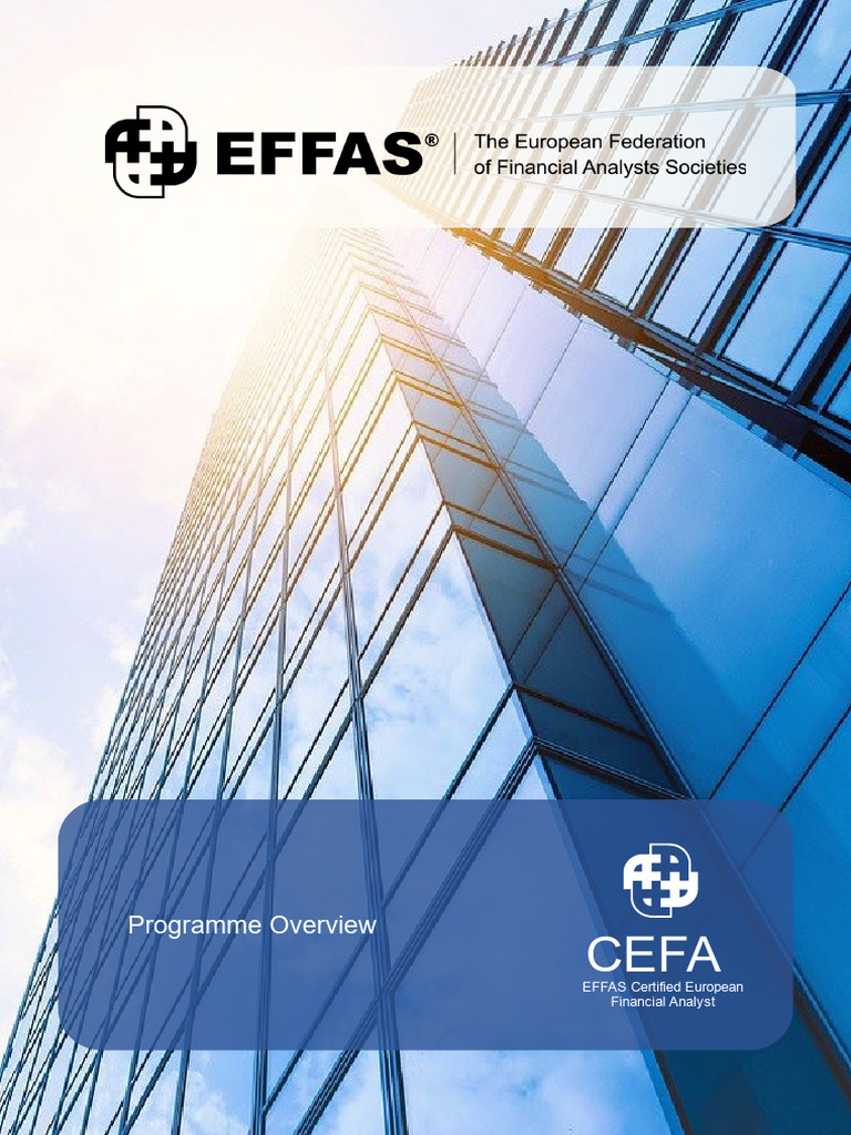 CEFA 23 Brochure | PDF | Valuation (Finance) | Financial Analyst