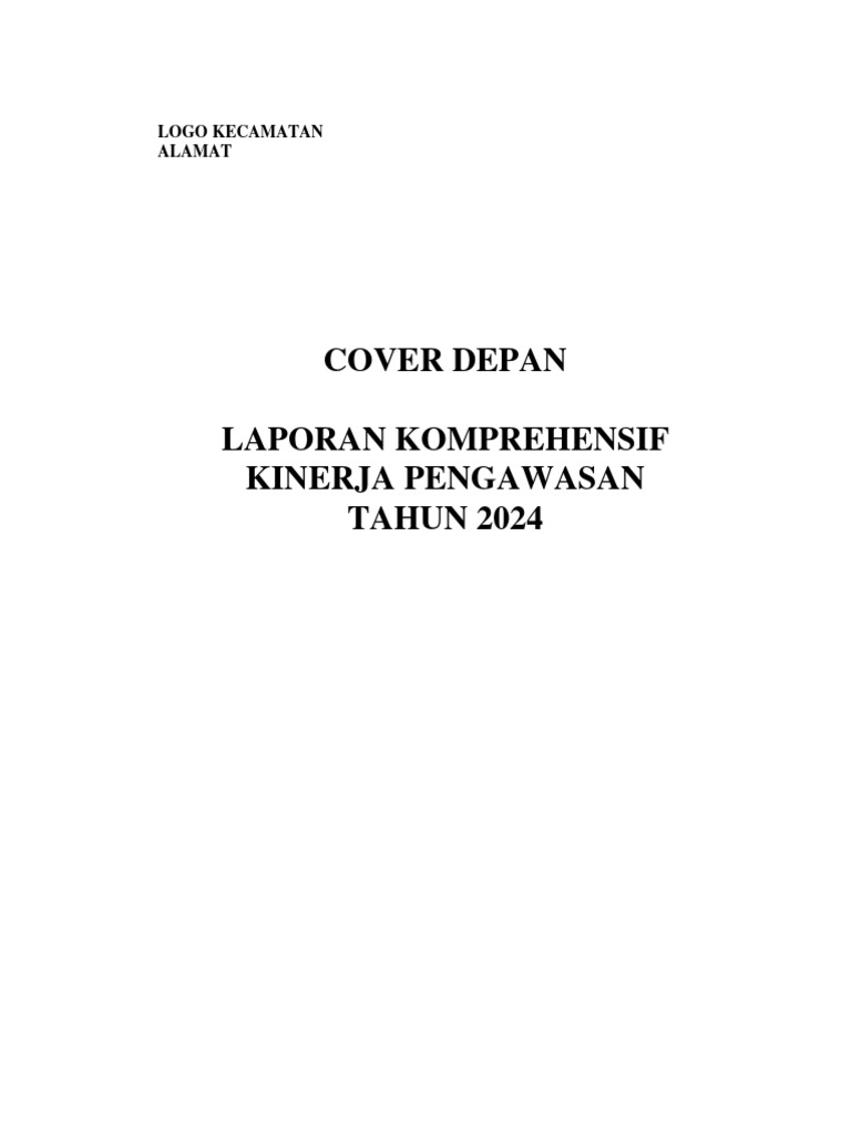 Format Laporan Akhir Komprehensif | PDF