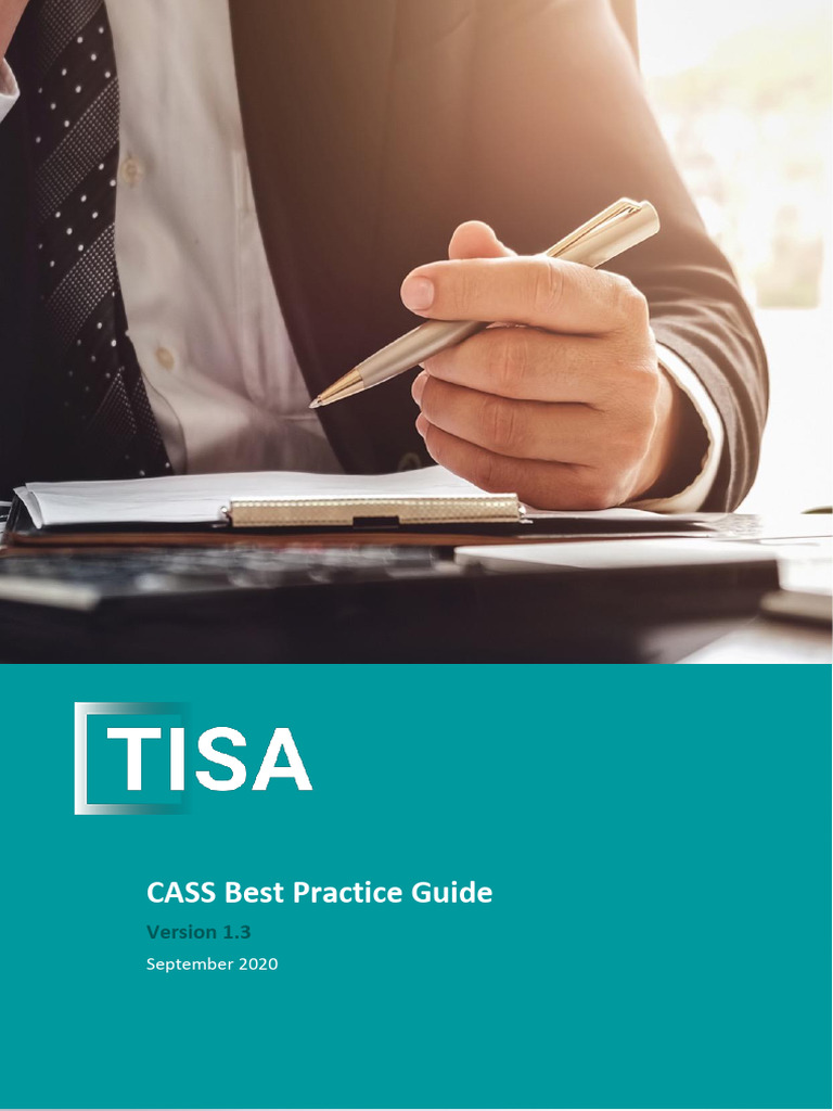 TISA Combined CASS Best Practice Guide v1.3 Oct 2020 1 | PDF | Banks ...