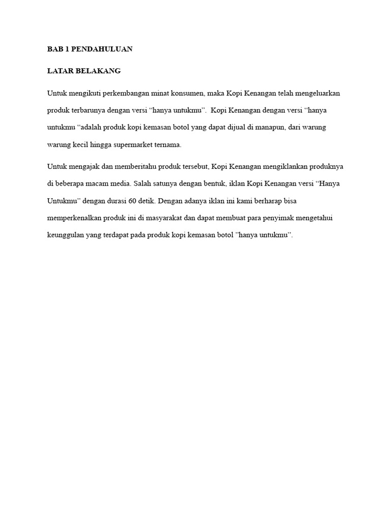 Proposal Iklan | PDF