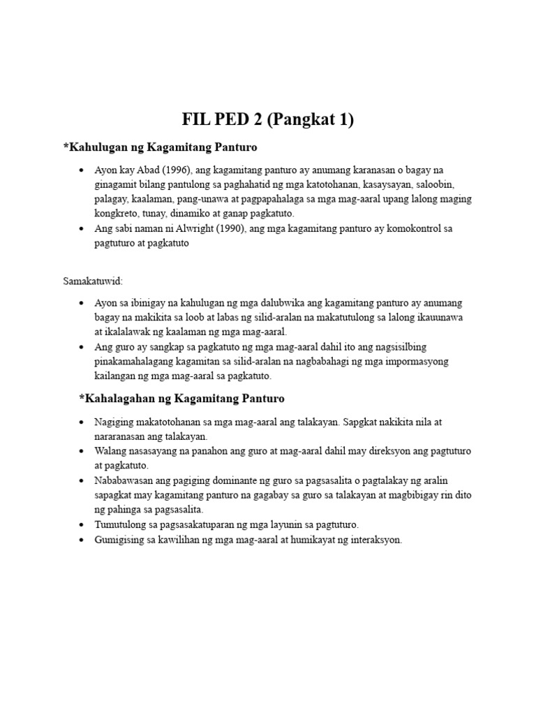 Fil Ped 2 Pangkat 1 | PDF
