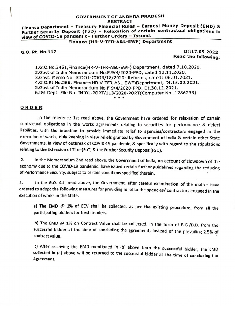 GO. Rt. 117-EMD, FSD | PDF