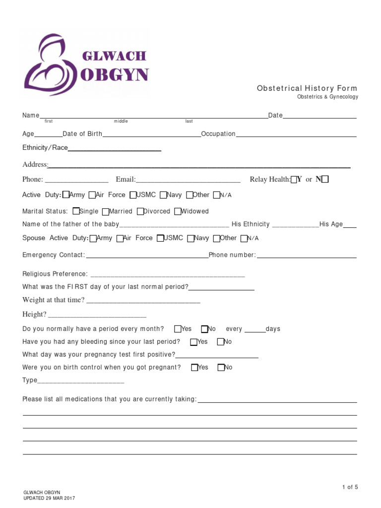 Obstetrical-History-Form | PDF