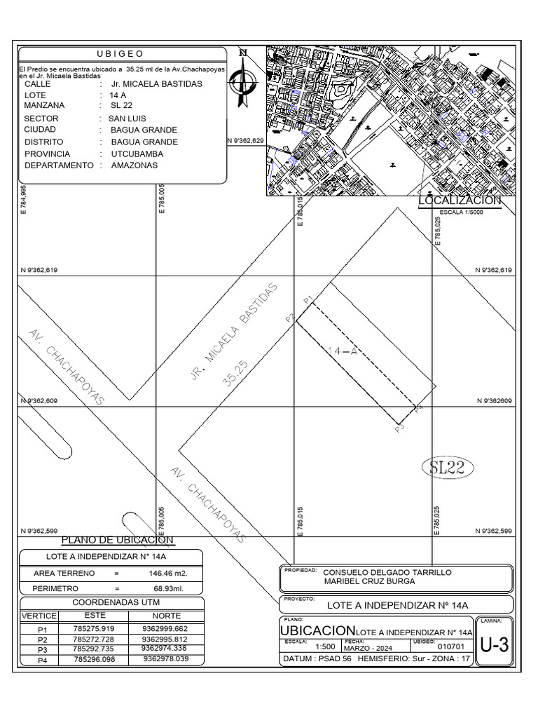 Plano-Lote-A-Independizar-Ubicacion Lote 14 | PDF