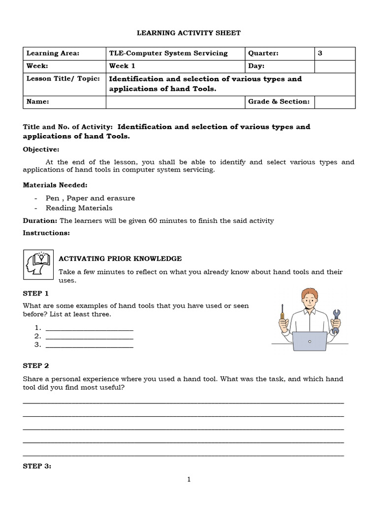 TLE_CSS9_LAS1_Hand_Tools_altea_ramos | PDF