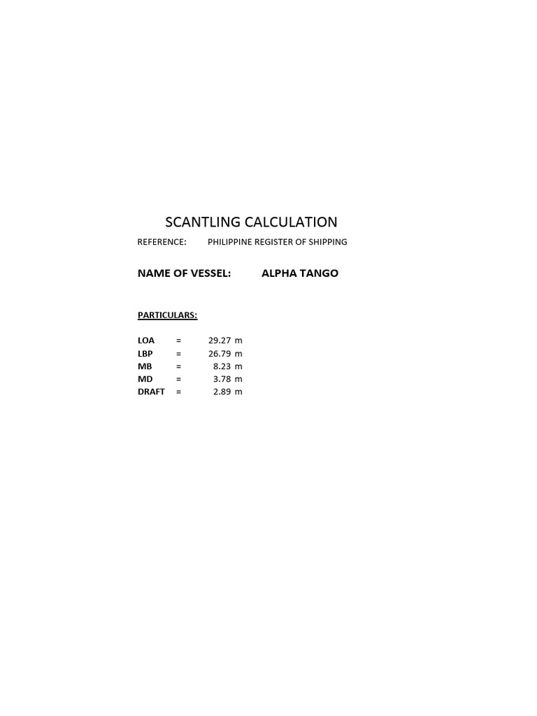 23M Scantling | PDF | Teaching Methods & Materials
