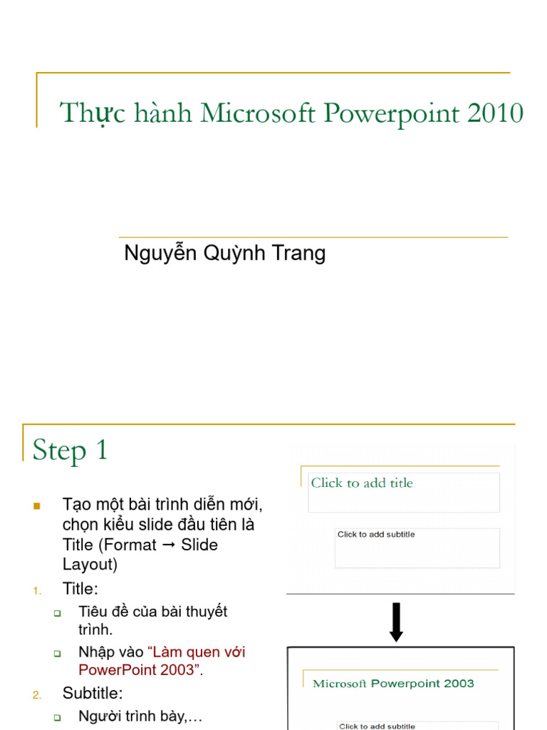 TH C Hành Microsoft Powerpoint 1 | PDF
