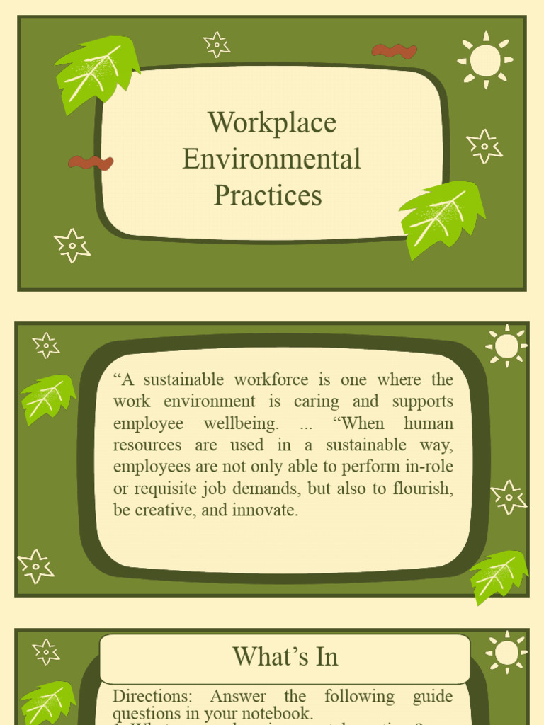Sustainable Practices in the Workplace | PDF | Sustainability | Recycling