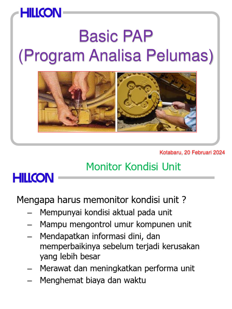 Program Analisa Pelumas | PDF