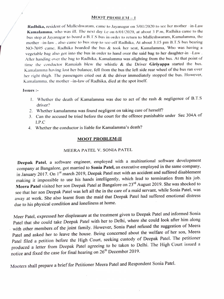 Moot Court Problems | PDF | Mortgages | Deed