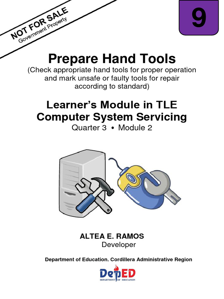 Tle Css9 Q3mod2 Prepare Hand Tools Altea Ramos Bgo v4 | PDF | Tools | Learning
