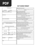 SM Work Permit Form | PDF | Fires | Hazards