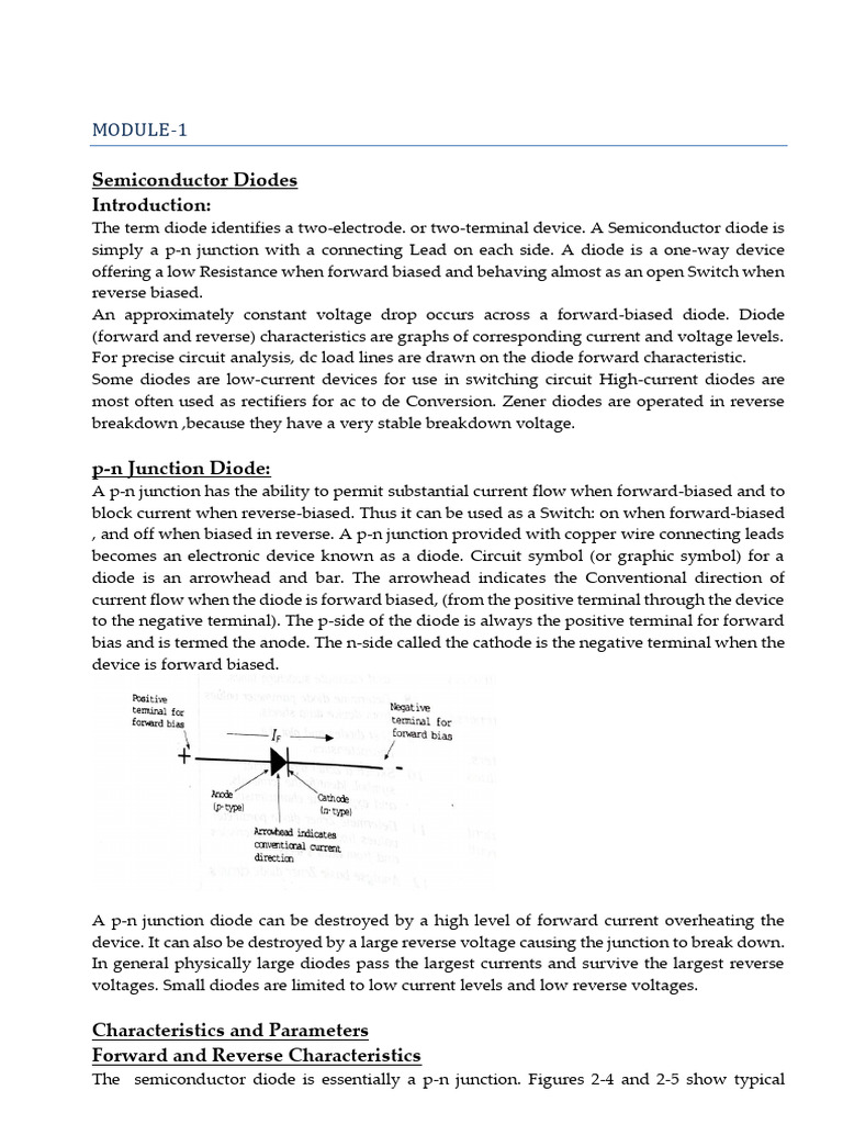 BBEE203 (Module 1) | PDF | Rectifier | P–N Junction