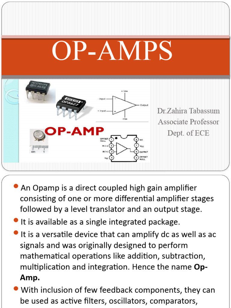Op Amps | PDF | Operational Amplifier | Amplifier