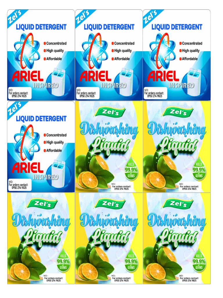For Print Liquid Detergent Ariel Blue | PDF