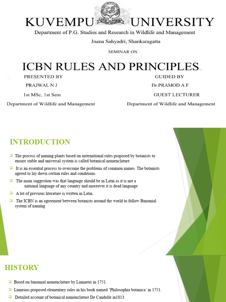 ICBN PPT 17 | PDF | Genus | Organisms