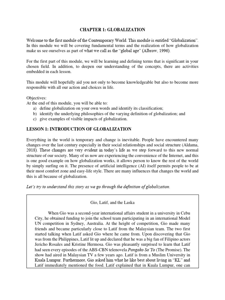 GEC 005 Chapter 1 Lesson 1 3 | PDF | Globalization | Skepticism