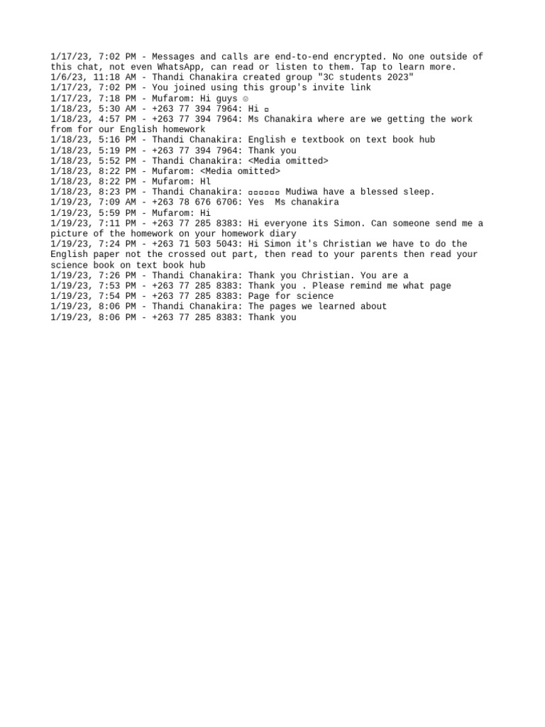 3C Students' Homework Chat | PDF | Social Science | Home & Garden