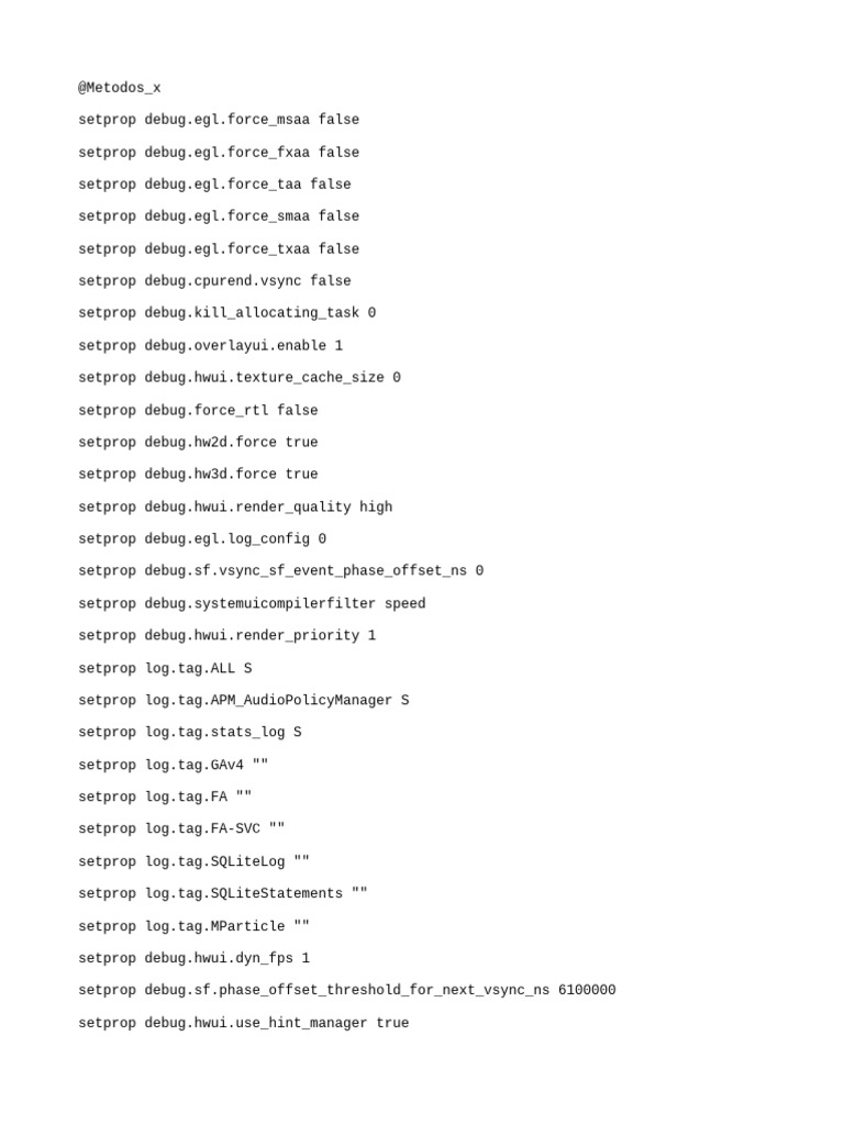 Android Debugging Properties Guide | PDF | Teaching Methods & Materials